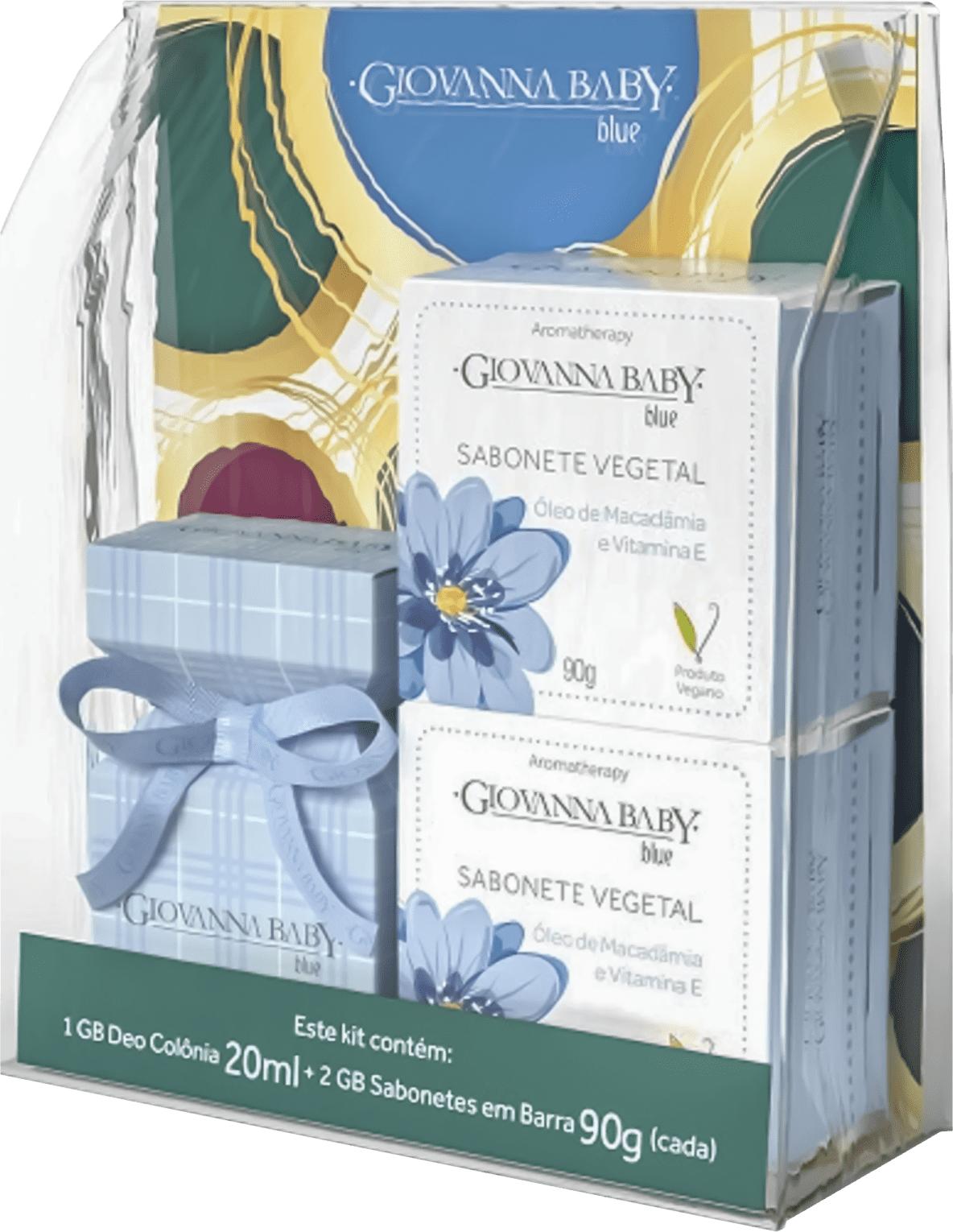 GIOVANNA BABY KIT NECESSAIRE DEO COLÔNIA + 2 SABONETES EM BARRA BLUE