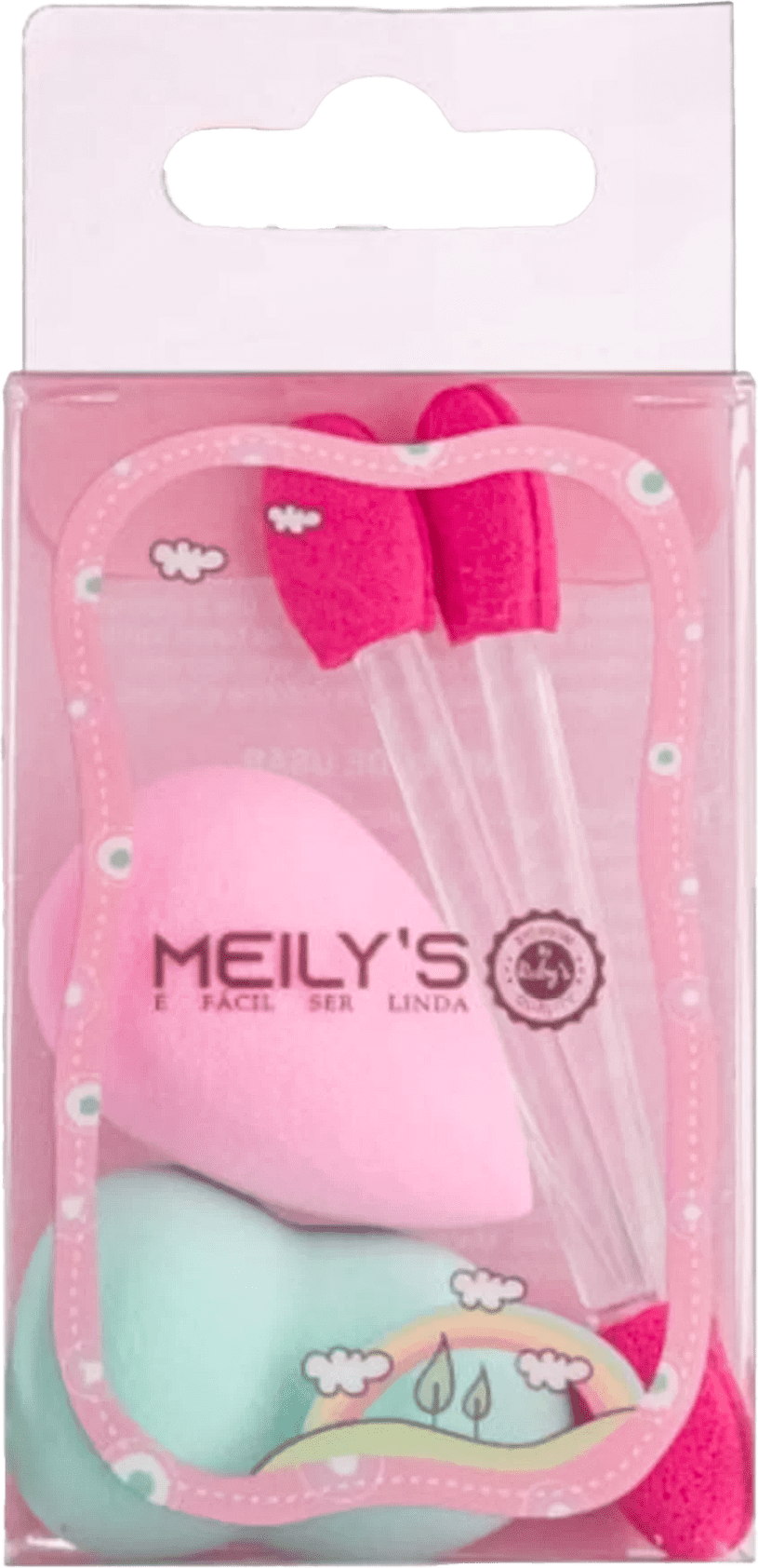 Kit Meily's Mini Esponja Gota + Aplicador De Sombra | Beleza na Web