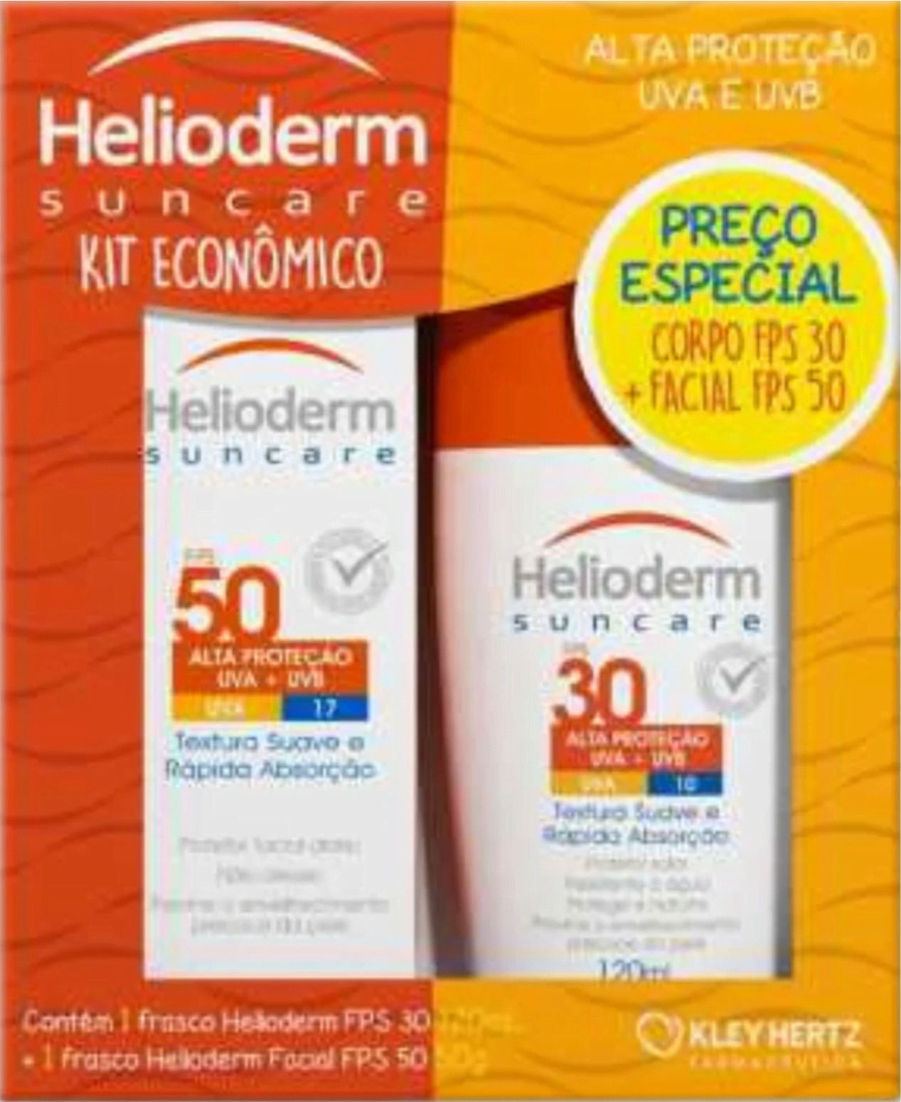 KIT HELIODERM FPS30 PROTETOR FACIAL FPS 50