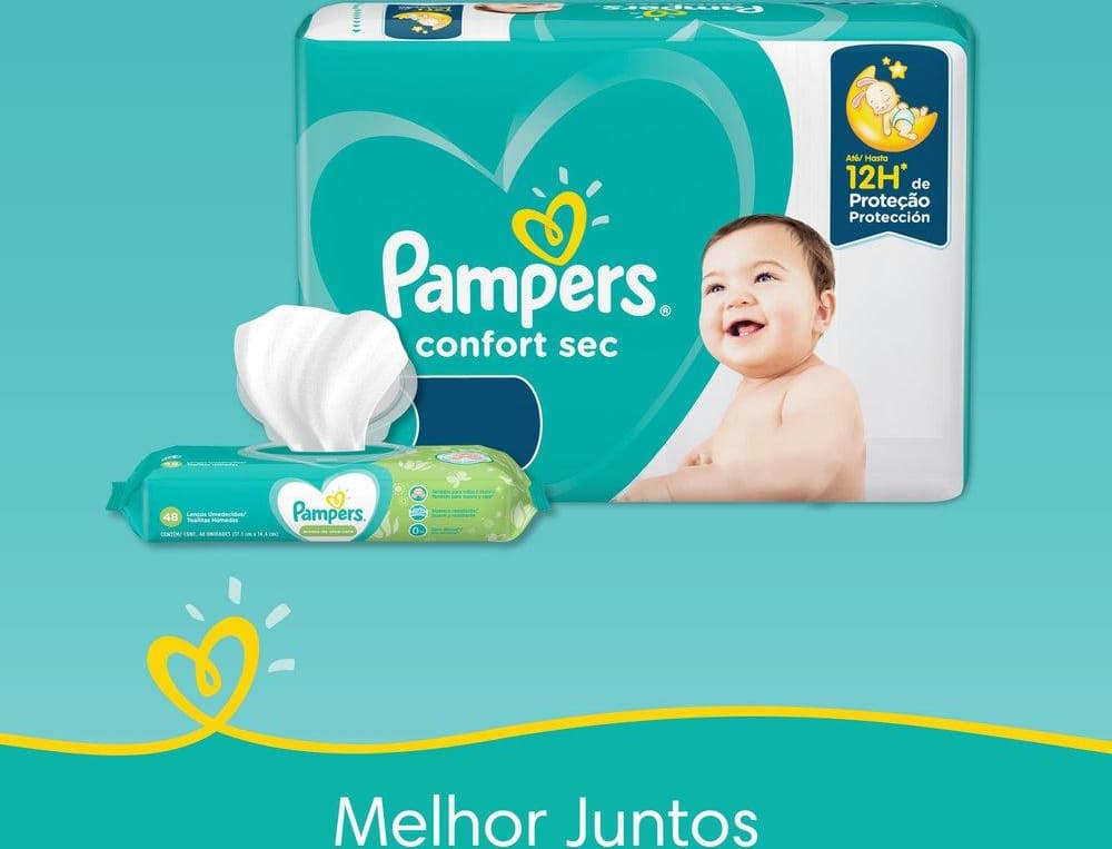 Fralda Pampers Confort Sec Super P 72 Unidades