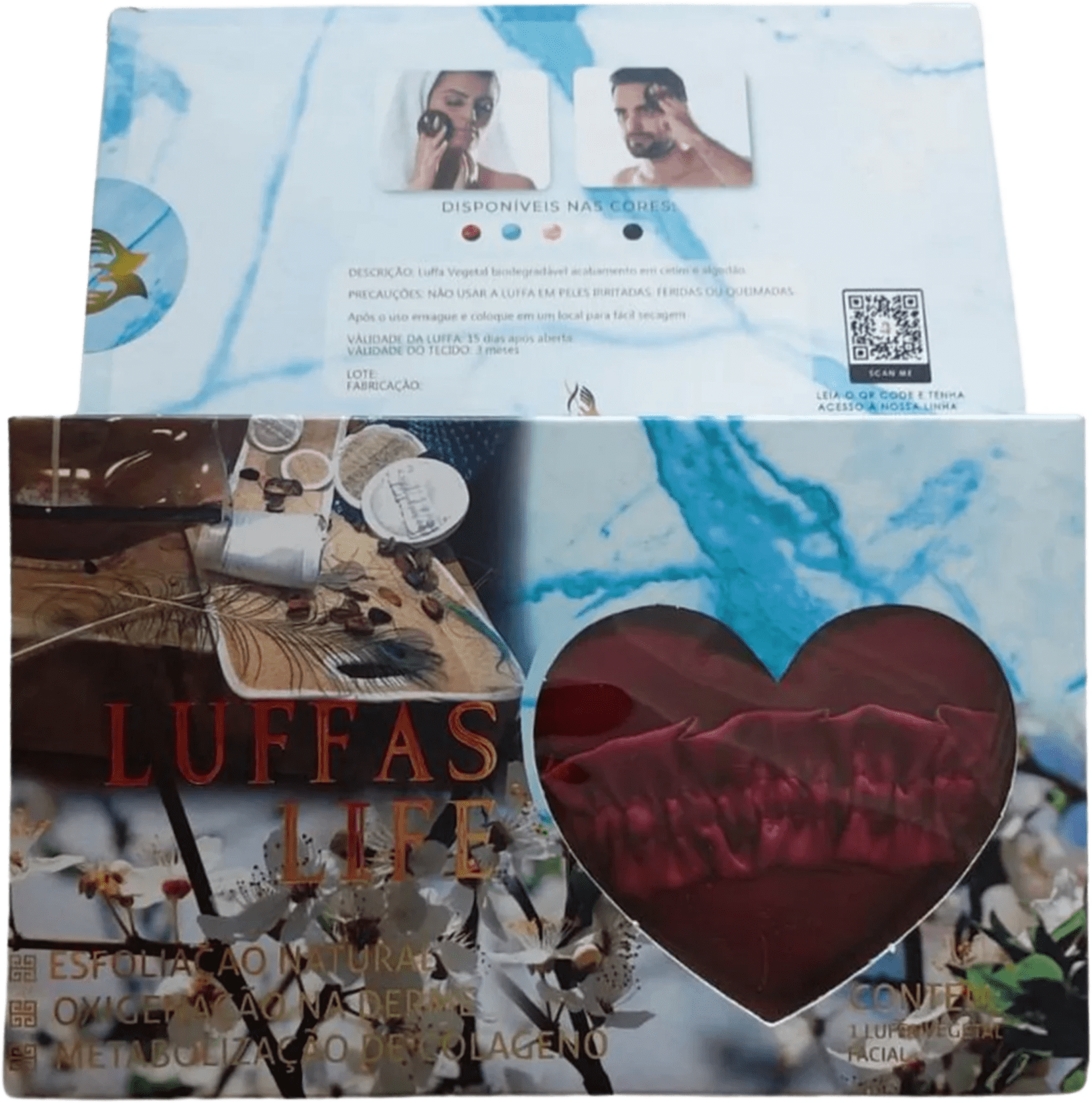Bucha Vegetal Facial Luffas Life Coração Vinho | Beleza na Web