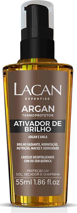 Lacan Expertise Argan Termoprotetor - Ativador de Brilho 55ml (2 unidades)
