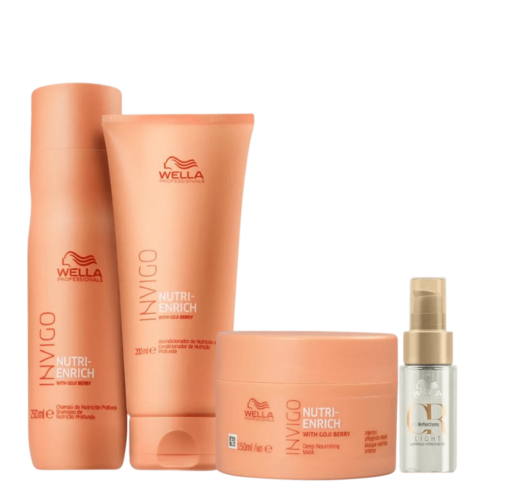 Kit Wella Professionals Invigo Nutri-Enrich + Oil Reflections Light ...
