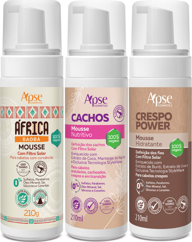 Kit Apse Cosmetics Trio Mousse | Beleza na Web