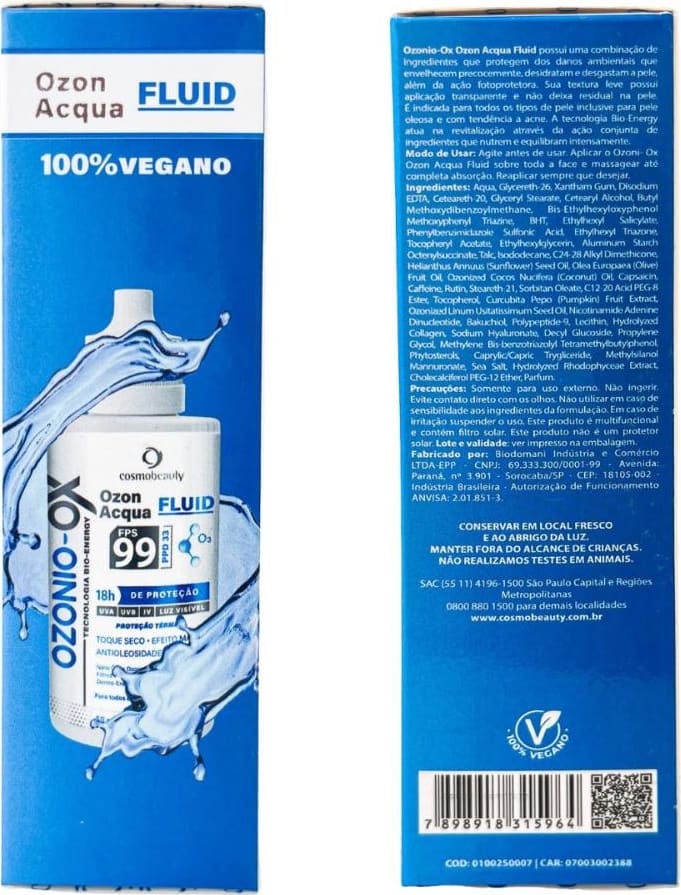 Cosmobeauty Ozonio OX Acqua Fluid FPS 99 50ml - Normal