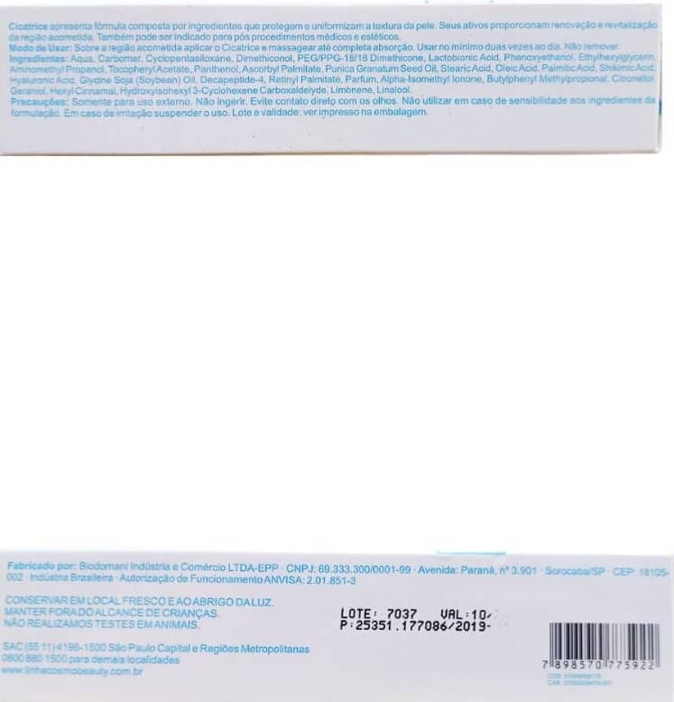 Cosmobeauty Cicatrice Gel Lamelar para Cicatrizes 40g - Normal