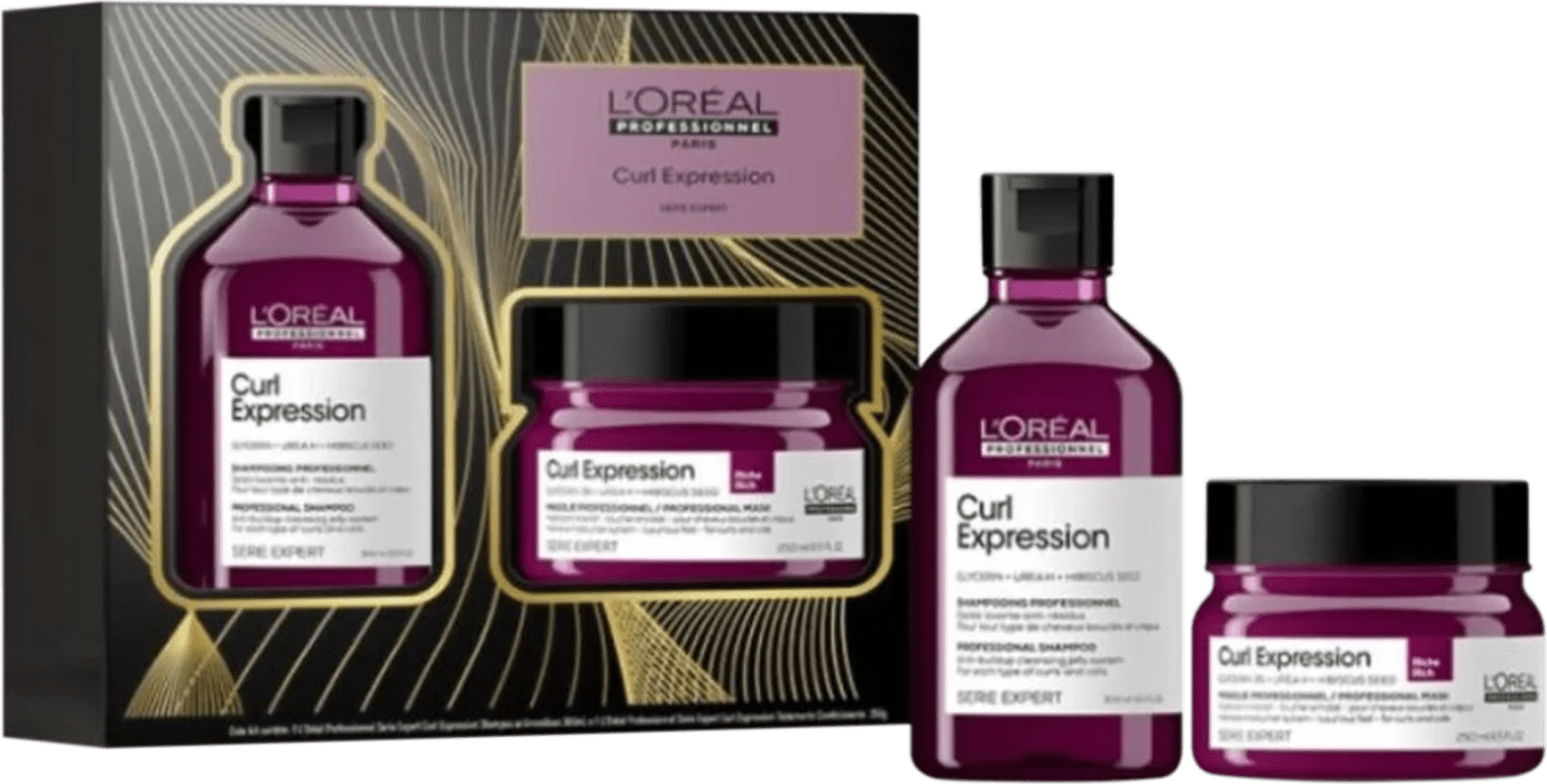 KIT LOREAL CURL EXPRESSION SHAMPOO 300 ML + MASCARA 250 GR