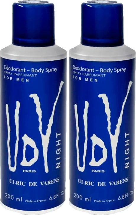 Kit 2 Desodorantes Masculinos Spray UDV Night - 200ml