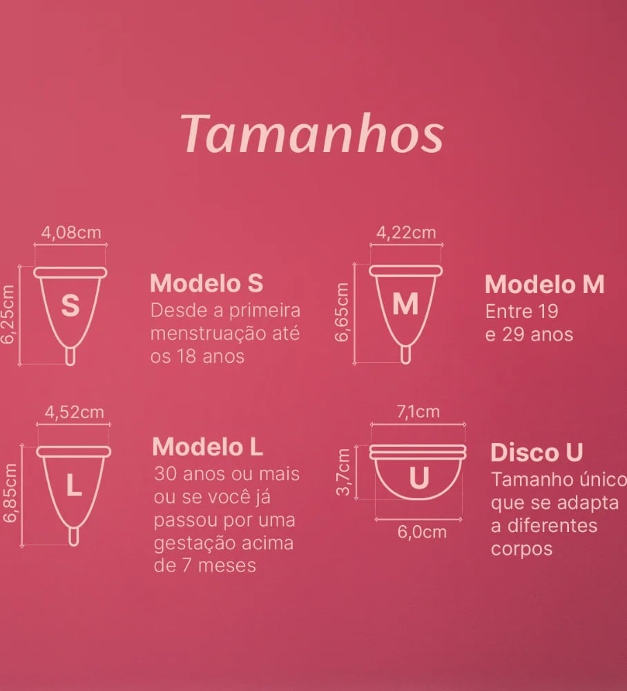 Coletor Menstrual Yuper Coral Tamanho M | Beleza na Web