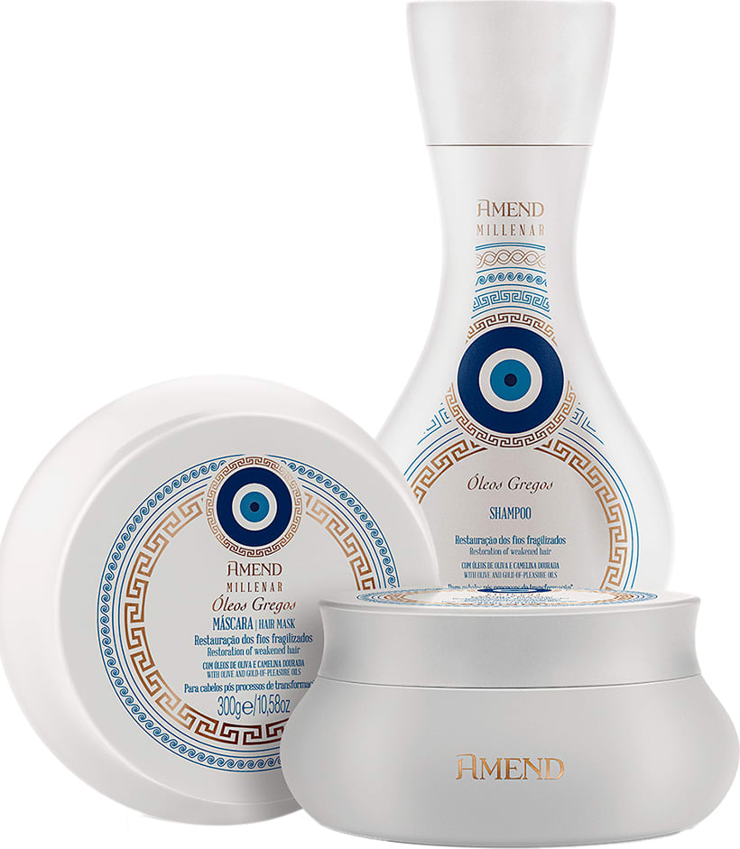 Kit Amend Millenar Óleos Gregos Tratamento | Beleza na Web