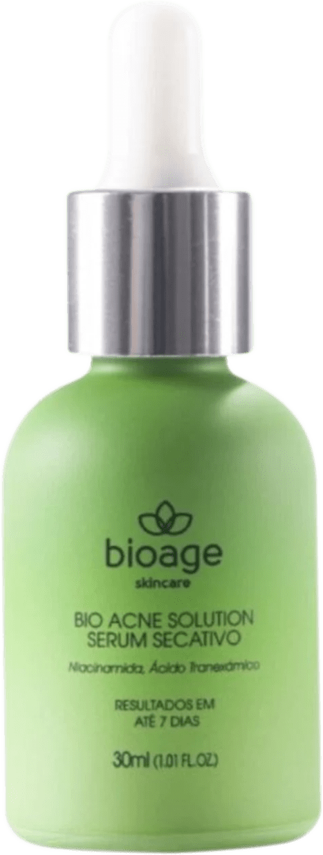Bioage Serum Facial Anti Acne Secativo Acne Solution 30ml - Oleosa