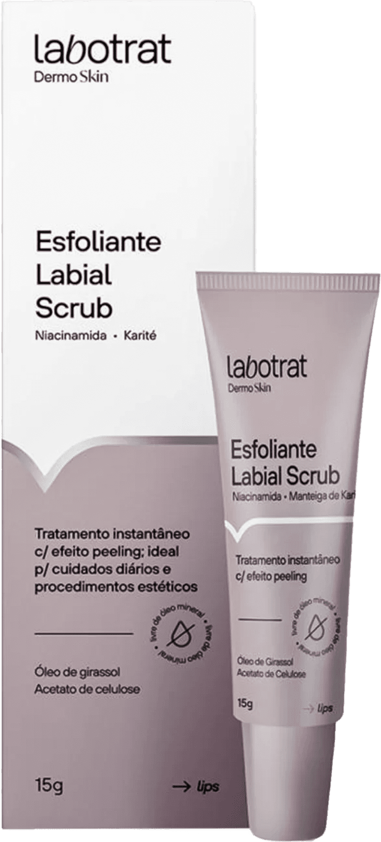 Esfoliante Labial Scrub Labotrat Dermo Skin 15g Efeito Peeling