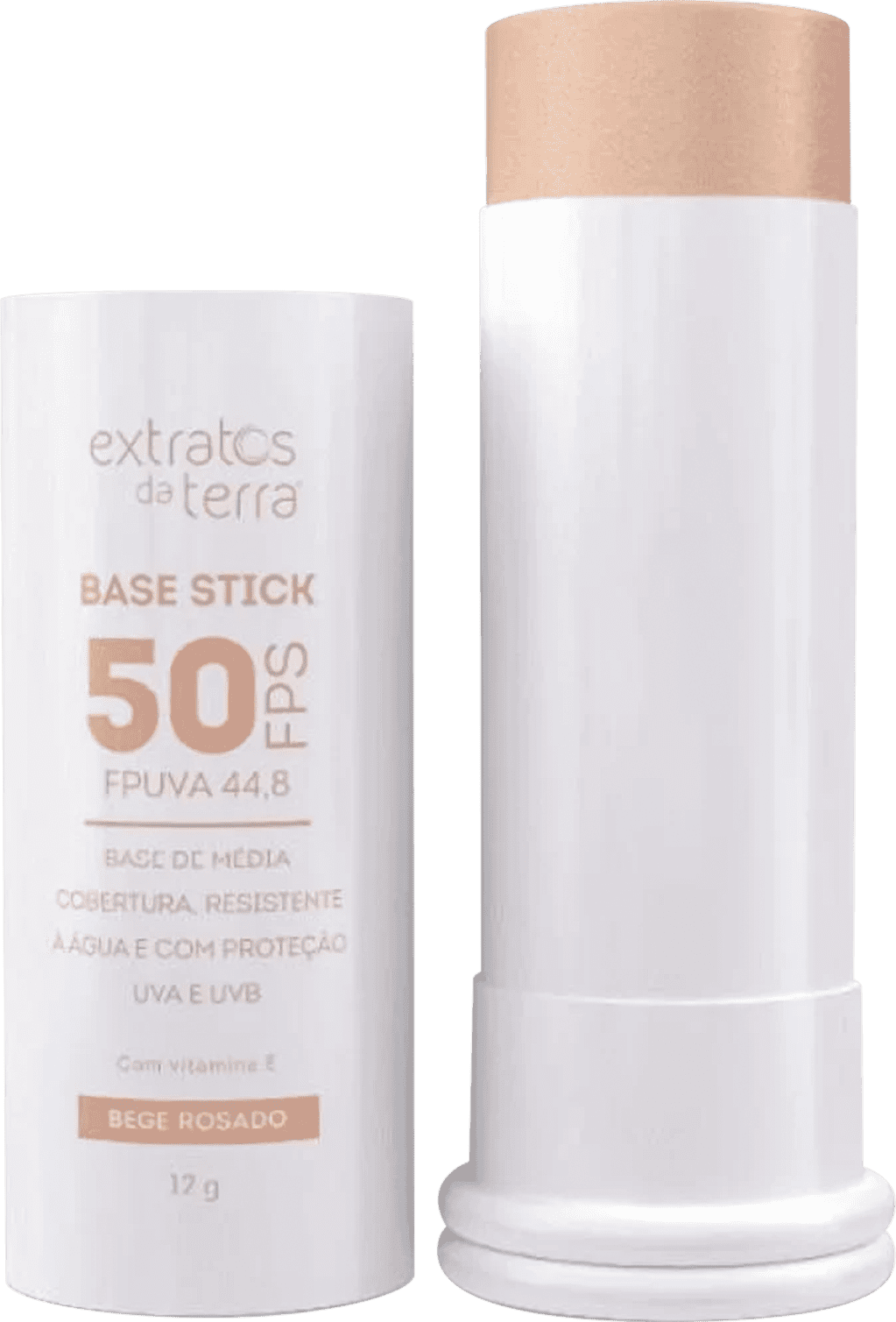 Extratos da Terra Base Stick Fps 50 Bege Rosado 12g