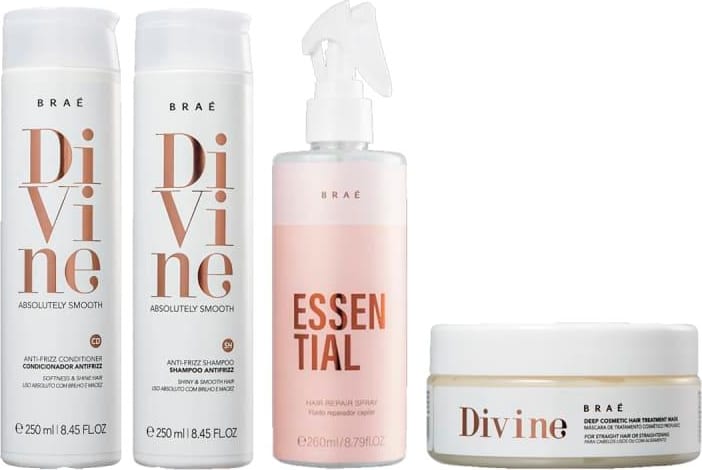 Kit Braé Divine + Essential (Shampoo + Condicionador + Máscara + Essential) - 4 Produtos