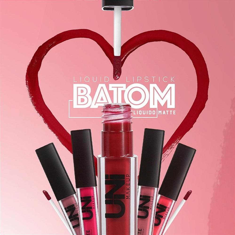 Uni Makeup Batom Líquido Matte Lipstick Liquid C02 – 4ml