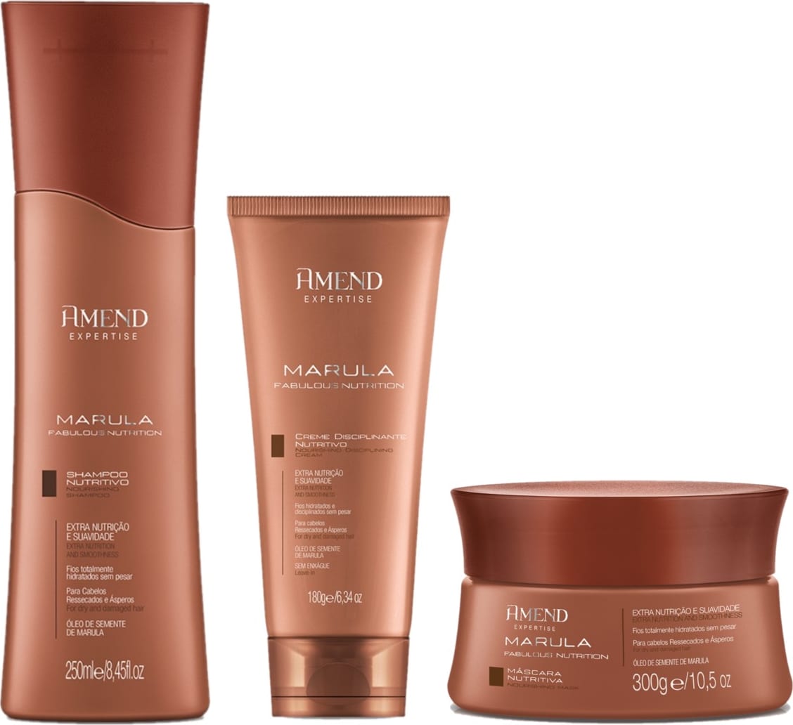 Kit Amend Cosméticos Marula Trieto Mask Cream | Beleza na Web