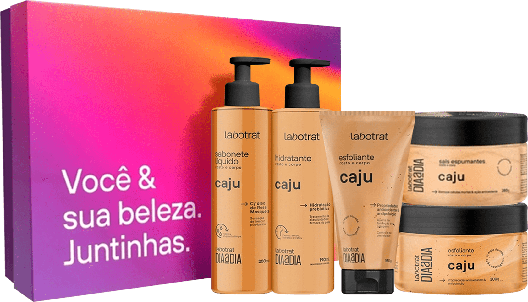 KIT DIA A DIA EXPERIENCIA DE BANHO CAJU C/ 5 ITENS - LABOTRAT