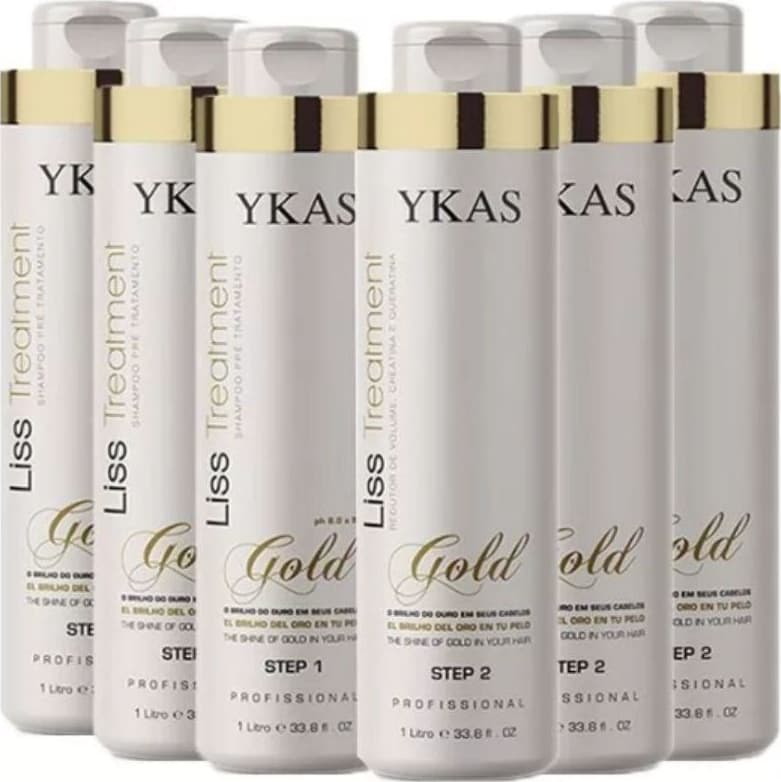 Ykas Escova Progressiva Kit Ouro 3 Kits de (2 x 1 litro)