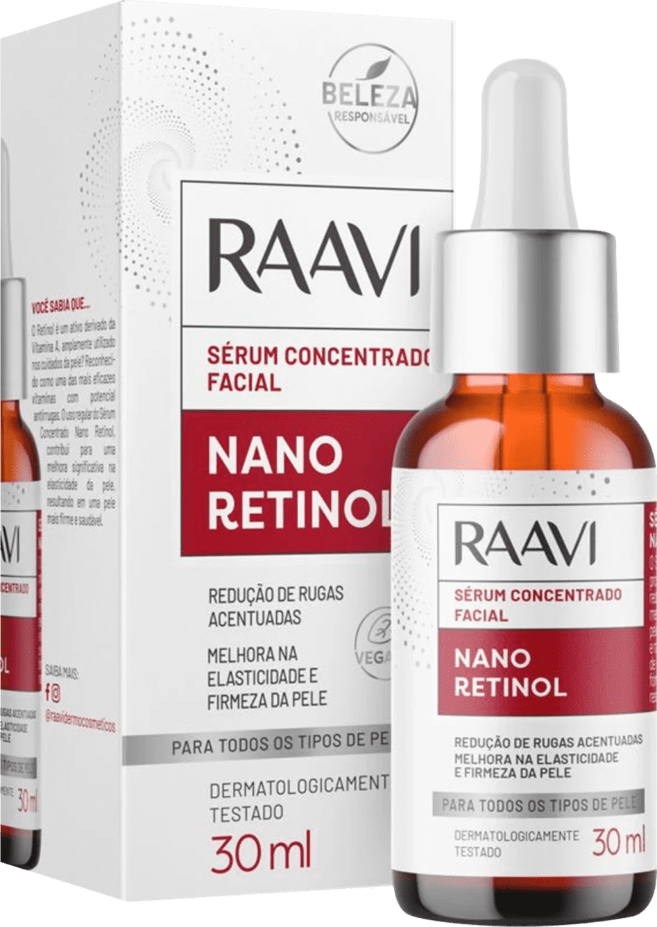Raavi Nano Retinol - Sérum Concentrado Facial 30ml