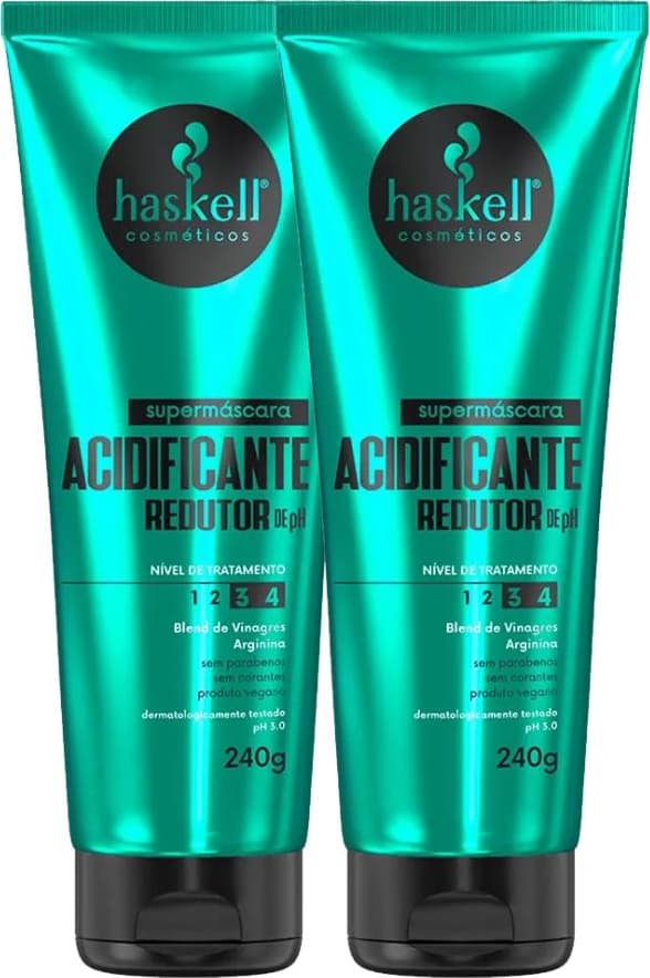 Kit Haskell 2 Super Máscara Acidificante Neutralizador Redutor de pH