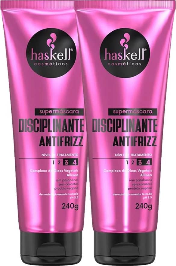 Kit Haskell 2 Super Máscara Disciplinante Antifrizz Capilar