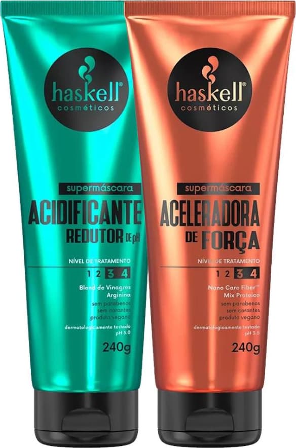 Kit Haskell Super Máscara Acidificante Redutor de PH + Supermáscara ...
