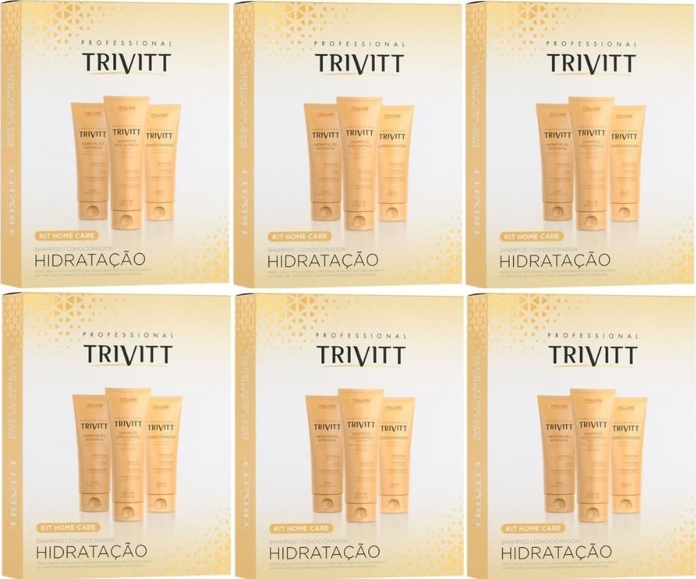 Itallian Trivitt Combo 06 Kits Home Care Manutenção C/ Hidratação