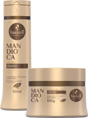 Kit Haskell Mandioca Shampoo 300ml, Máscara 300g (2 produtos)