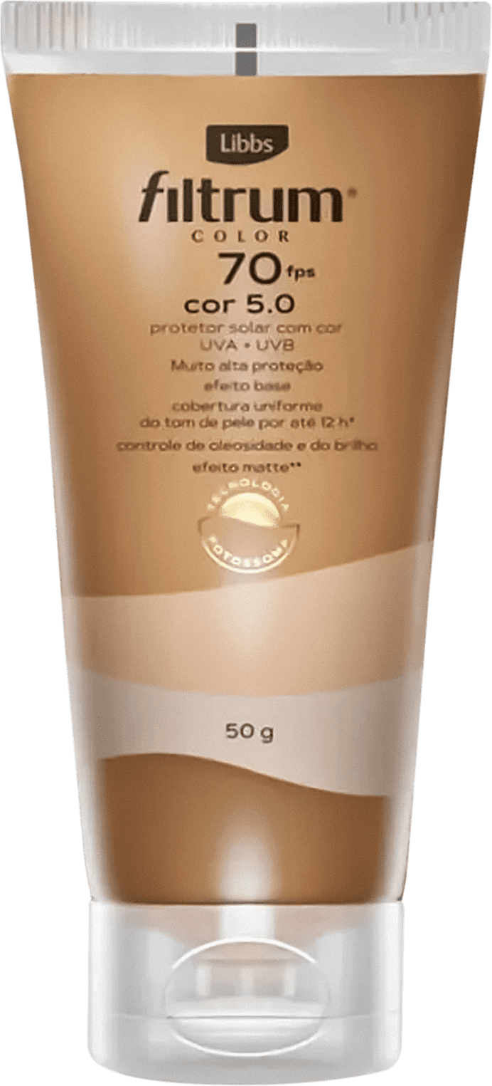 Protetor Solar Filtrum Color FPS70 Cor 5.0 50g