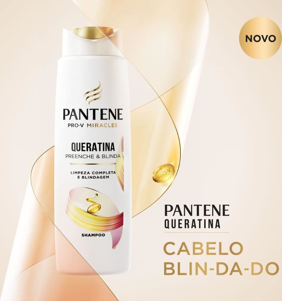 Kit Shampoo Pantene Queratina 300ml + Condicionador Queratina 250ml