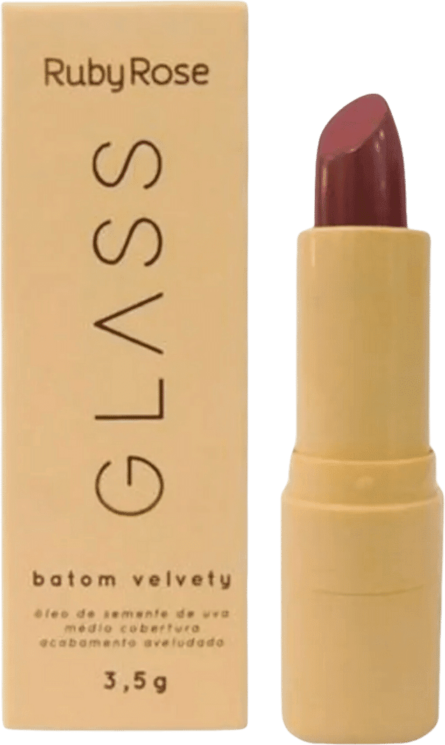 Batom Bastão Velvety BG03 Glass Ruby Rose HB-548-3