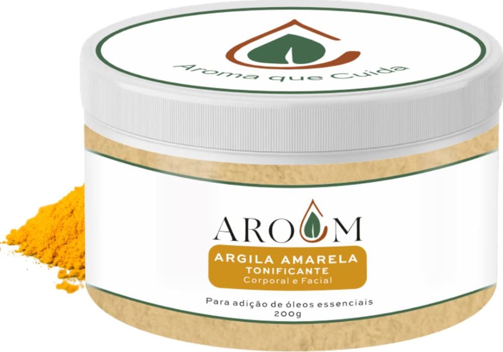 Argila Facial e Corporal Amarela - Aroom 200g