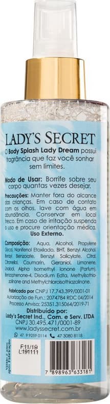 Body Splash Lady's Secret Lady Dream | Beleza na Web