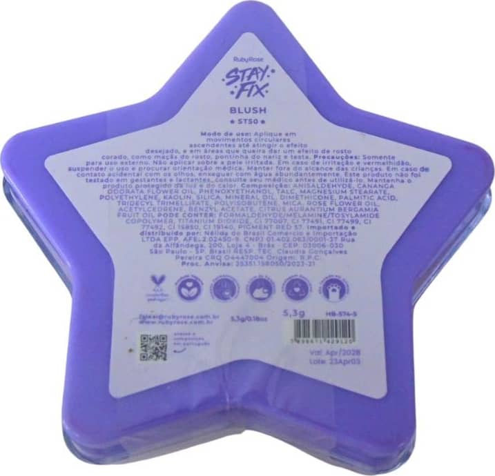Blush Compacto Ruby Rose Stay Fix St50 5,3g
