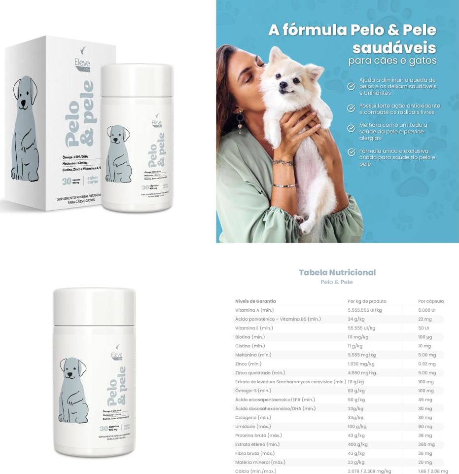 Kit Linha Pet | Ômega Pet + Condro Pet + Pelo & Pele | 3 unid. - sabor ...