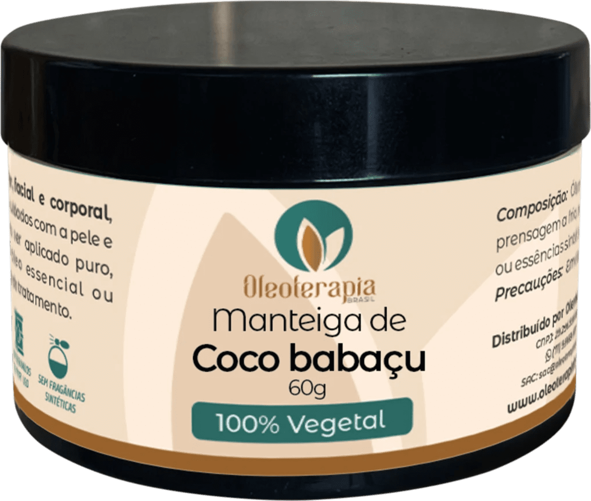 Manteiga De Coco Babaçu Pura E 100 Natural Uso Capilar E Corporal 60g