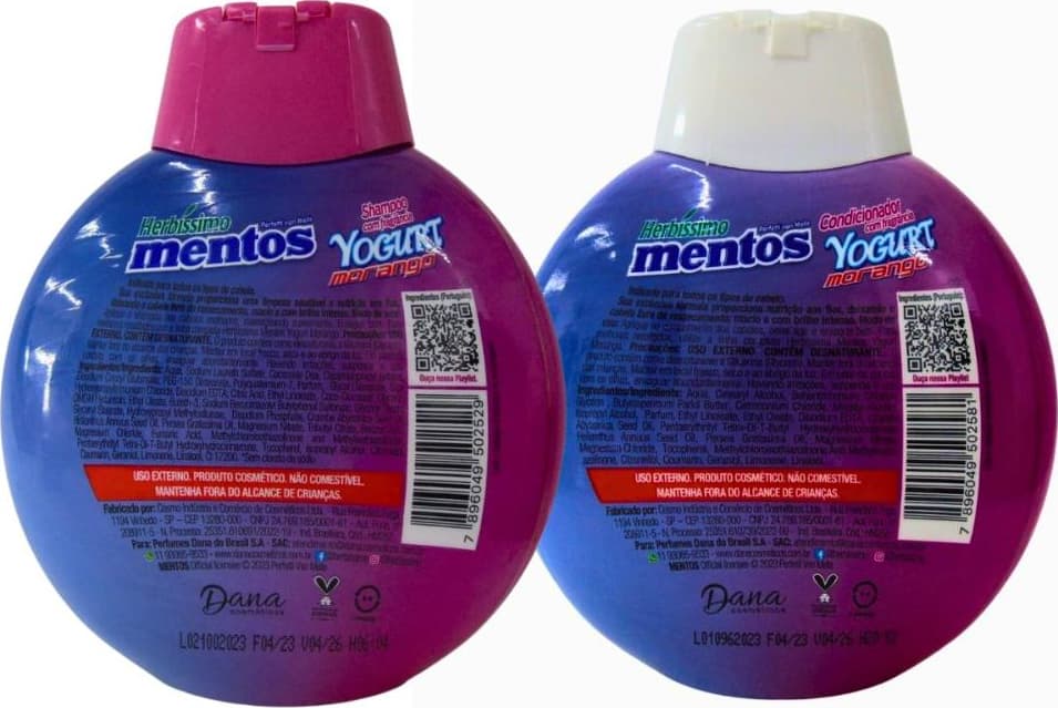 Kit Shampoo + Condicionador Herbissimo Mentos Yogurt Morango 300ml