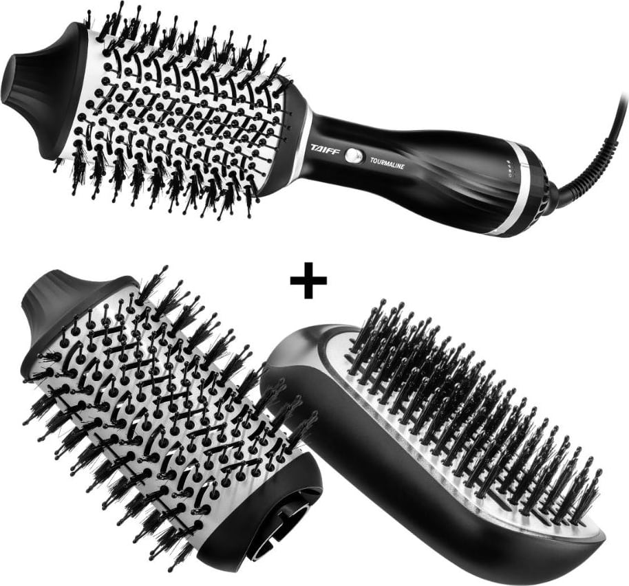Kit Taiff Tourmaline Escova Secadora 1200w 220v + Refil Oval e Raquete