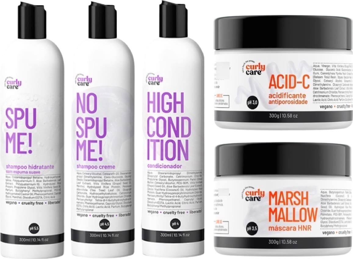 Kit Curly Care Higienização E Tratamento Completo (5 Itens)