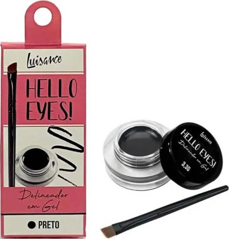 Delineador em Gel Luisance Hello Eyes! Preto 3,3g