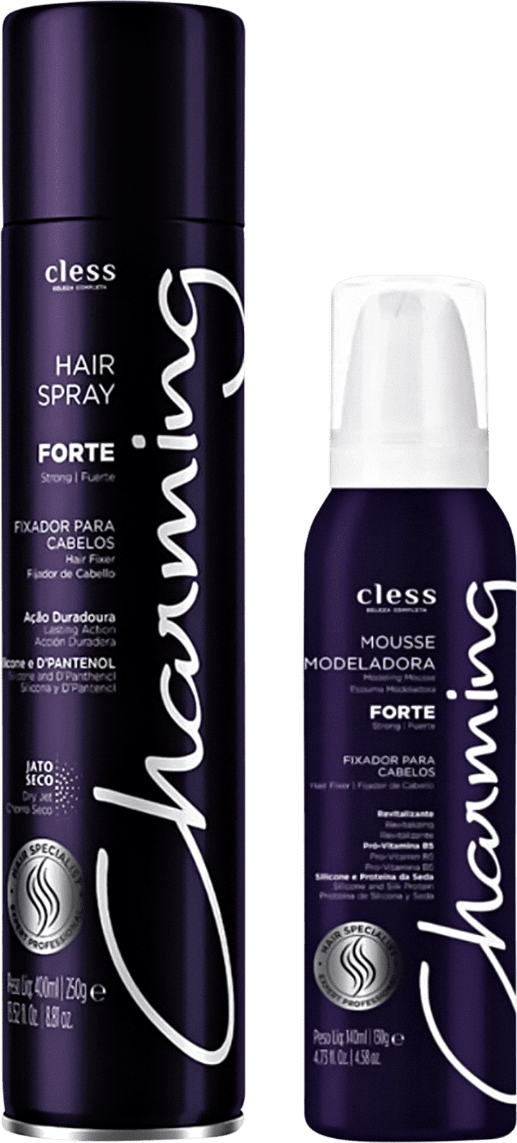 Kit Cless Charming Hair Spray Forte + Mousse Forte