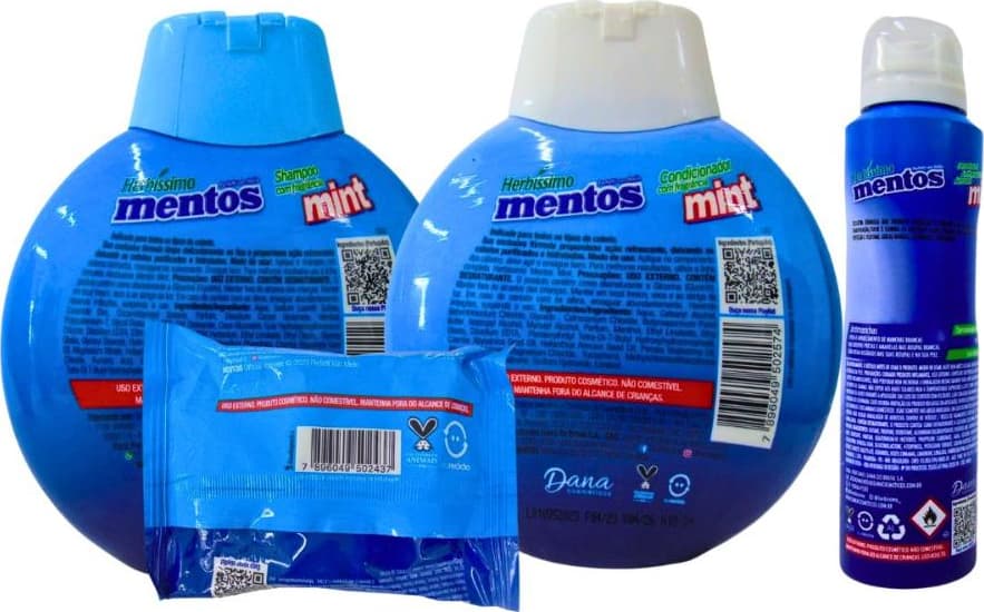 Kit Shampoo + Condicionador + Desodorante + Sabonete Herbissimo Mentos ...