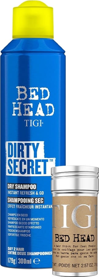 Kit TIGI Bed Head Head Dirty Secret Dry Shampoo á Seco e Hair Stick ...
