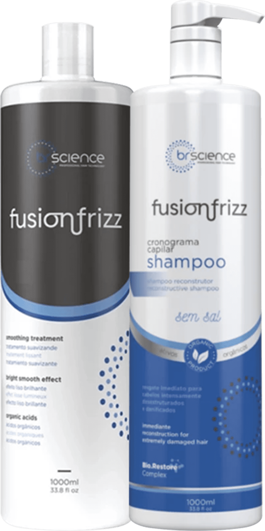 Fusion Frizz Shampoo 1 L + Progressiva Orgânica 1 L