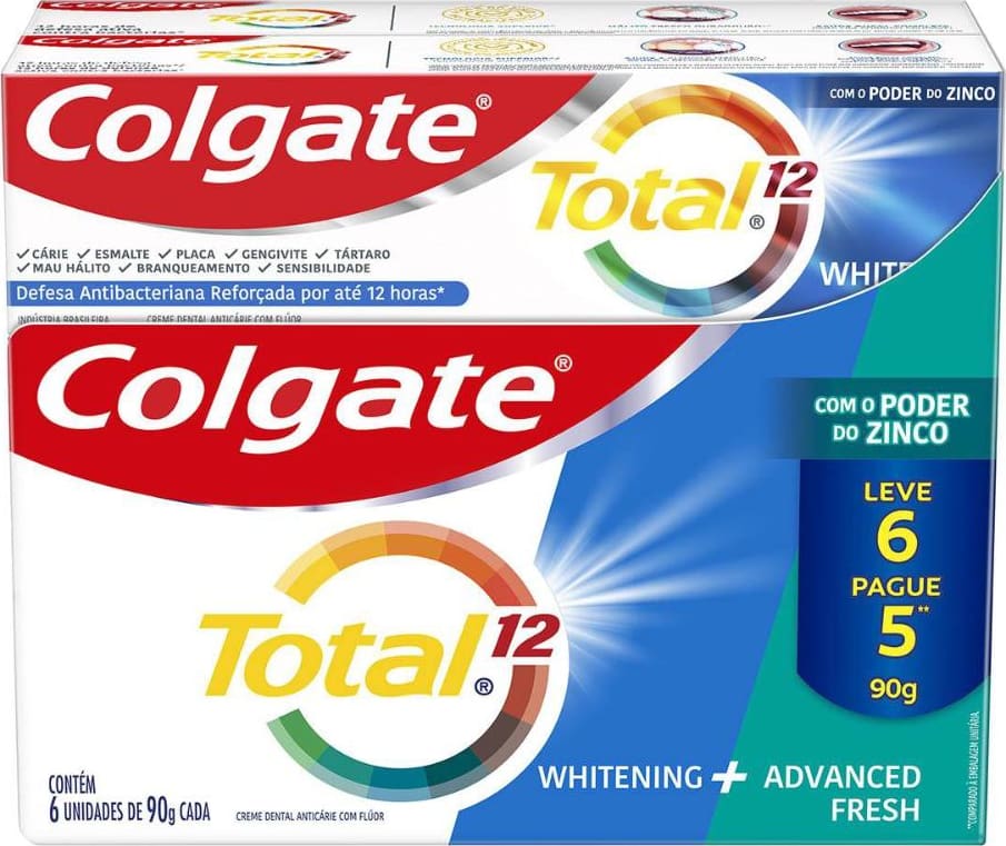 Kit Colgate Total 12 Whitenin & Advanced Fresh | Beleza na Web