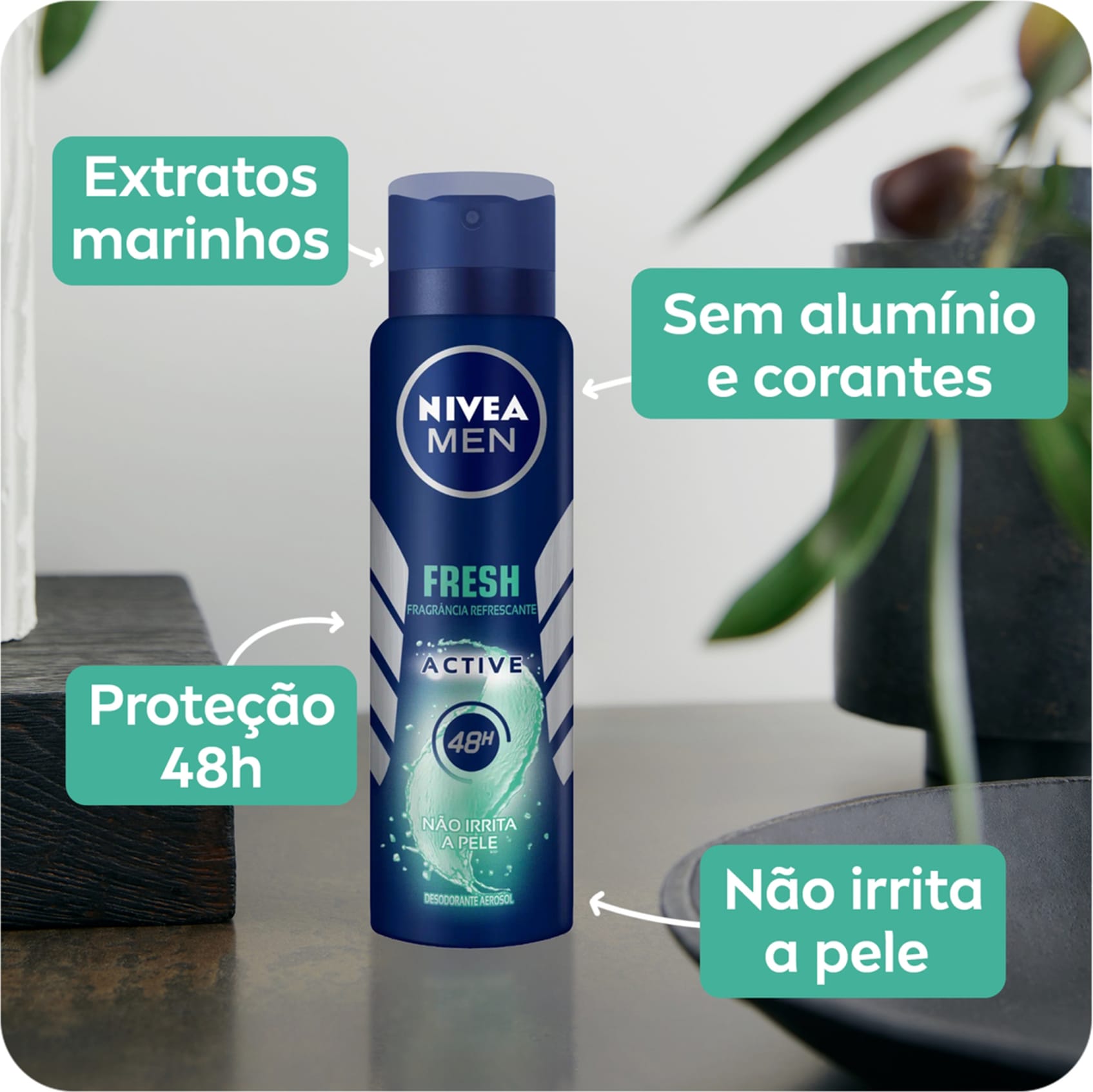 Desodorante NIVEA MEN Fresh Active | Beleza na Web