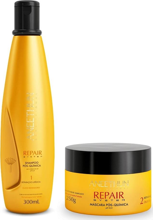 Kit Aneethun Repair System Shampoo 300ml + Máscara 250g