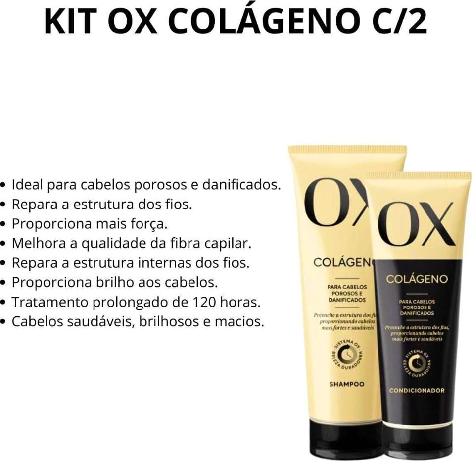 Kit OX Cosméticos Colágeno Duo | Beleza na Web