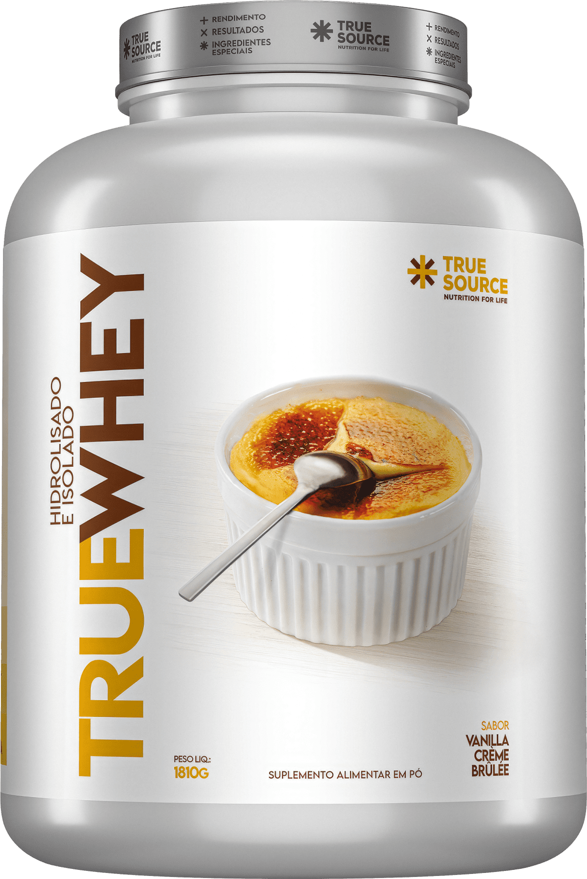 Suplemento Alimentar em Pó True Source True Whey Protein Crème Brûlée ...