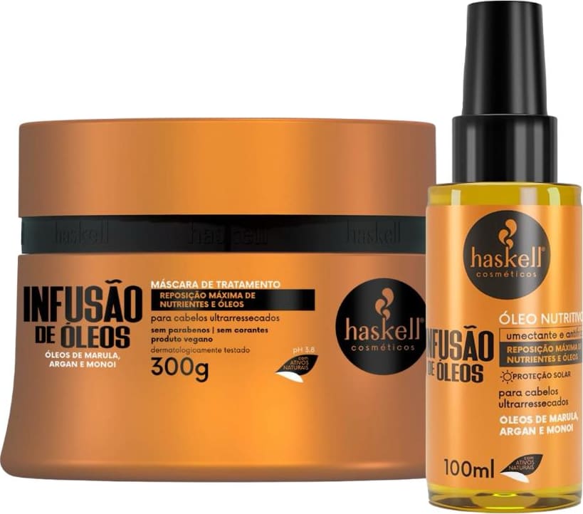 Kit Haskell Infusão de Óleos Duplo Cuidado | Beleza na Web
